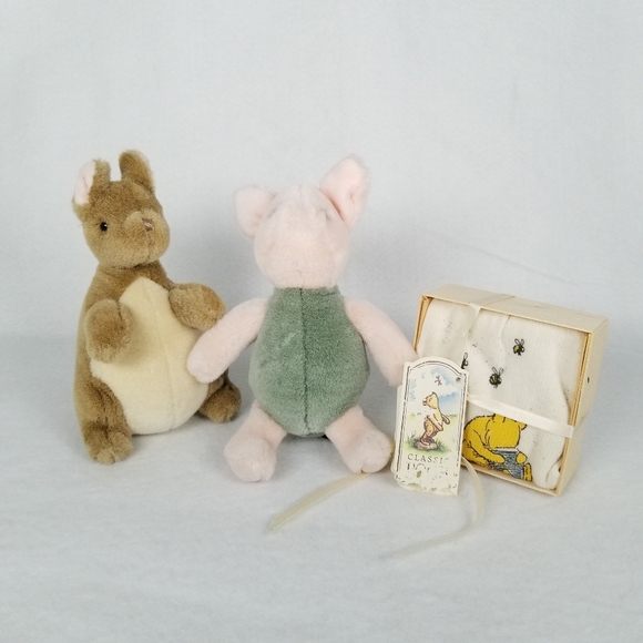 Disney | Toys | Vintage Disney Classic Winnie The Pooh Box Gund Piglet ...